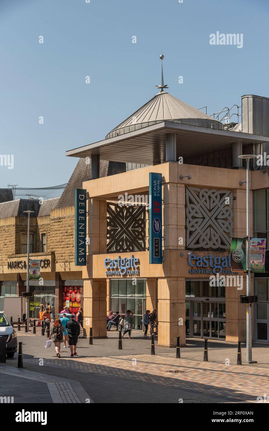 Inverness, Scotland, UK. 3 June 2023. Entrance to the Eastgate Shopping ...