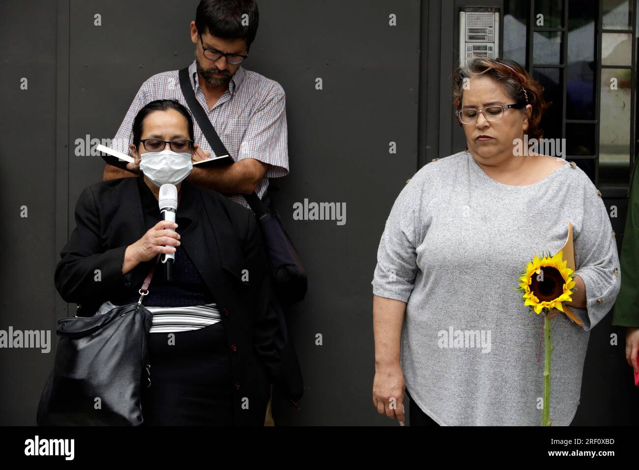Mexico City, Mexico. 30th July, 2023. Mirtha Luz Perez, mother of Nadia ...
