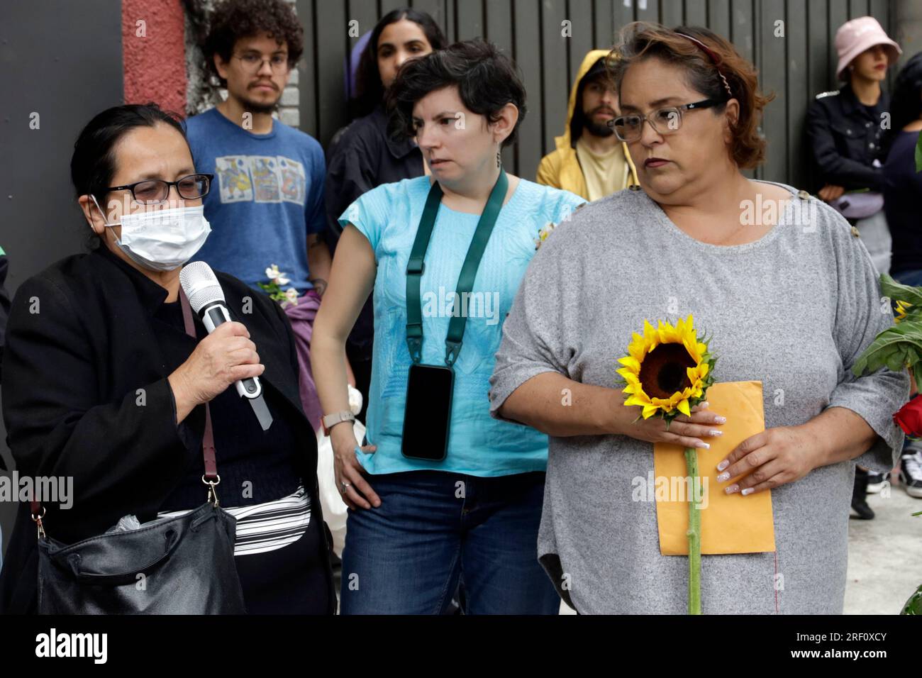Mexico City, Mexico. 30th July, 2023. Mirtha Luz Perez, mother of Nadia ...