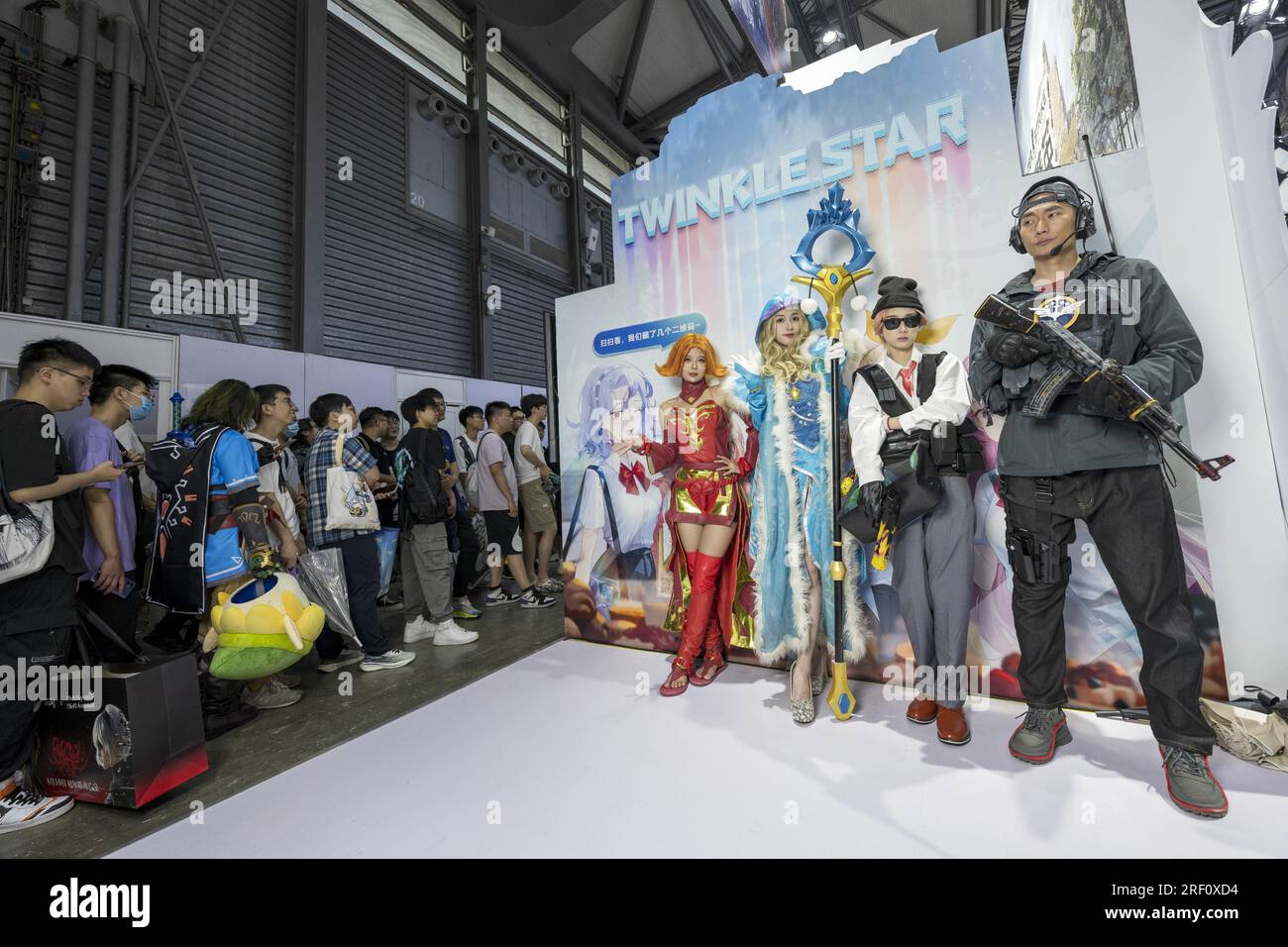 SHANGHAI, CHINA - JULY 30, 2023 - Perfect World Game booth coser at ...