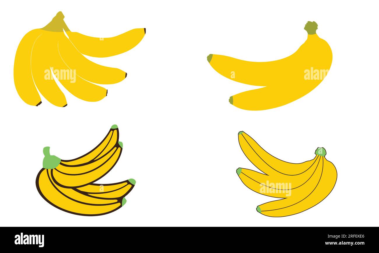 Yellow banana plant Stock Vector Images - Alamy