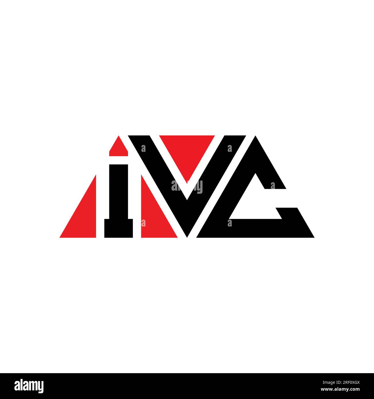 IVC triangle letter logo design with triangle shape. IVC triangle logo ...