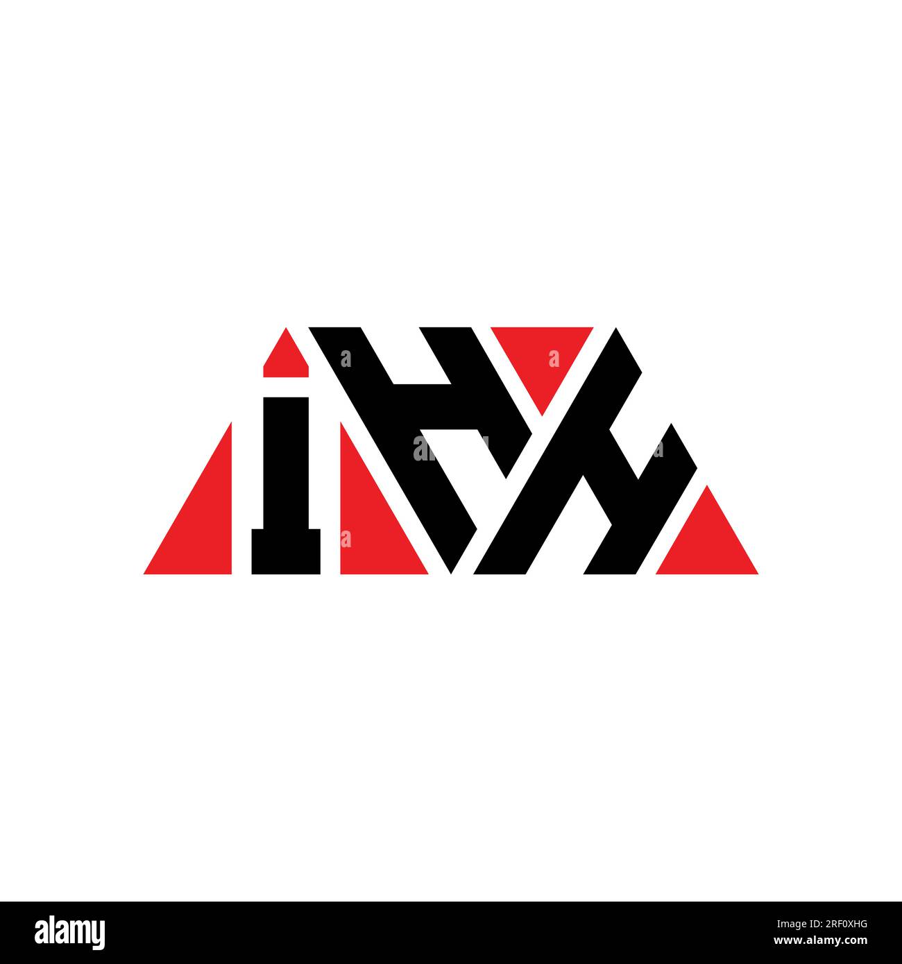 IHH triangle letter logo design with triangle shape. IHH triangle logo ...