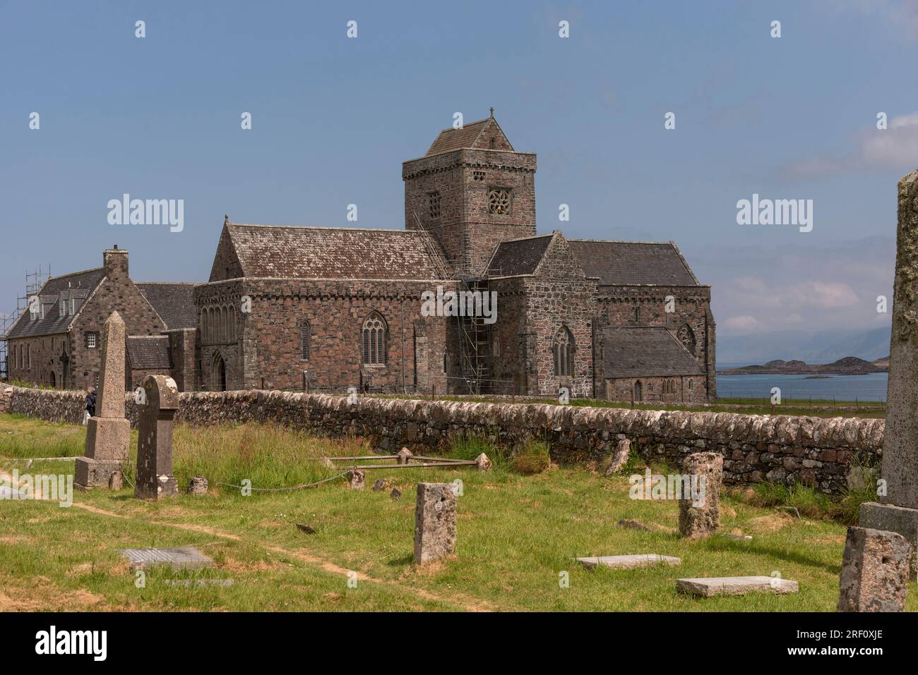 Isle of Iona, Argyll, Scotland, UK. 6 June 2023. Iona Abbey on the ...