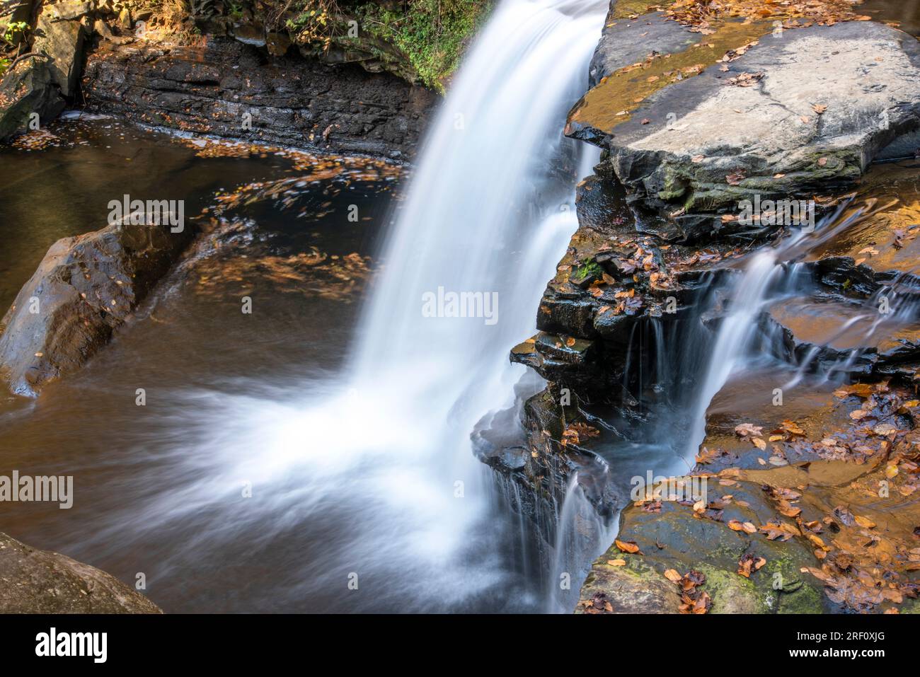 Waterfall on the Hawk's Nest Rail Trail, West Virginia Stock Photo - Alamy