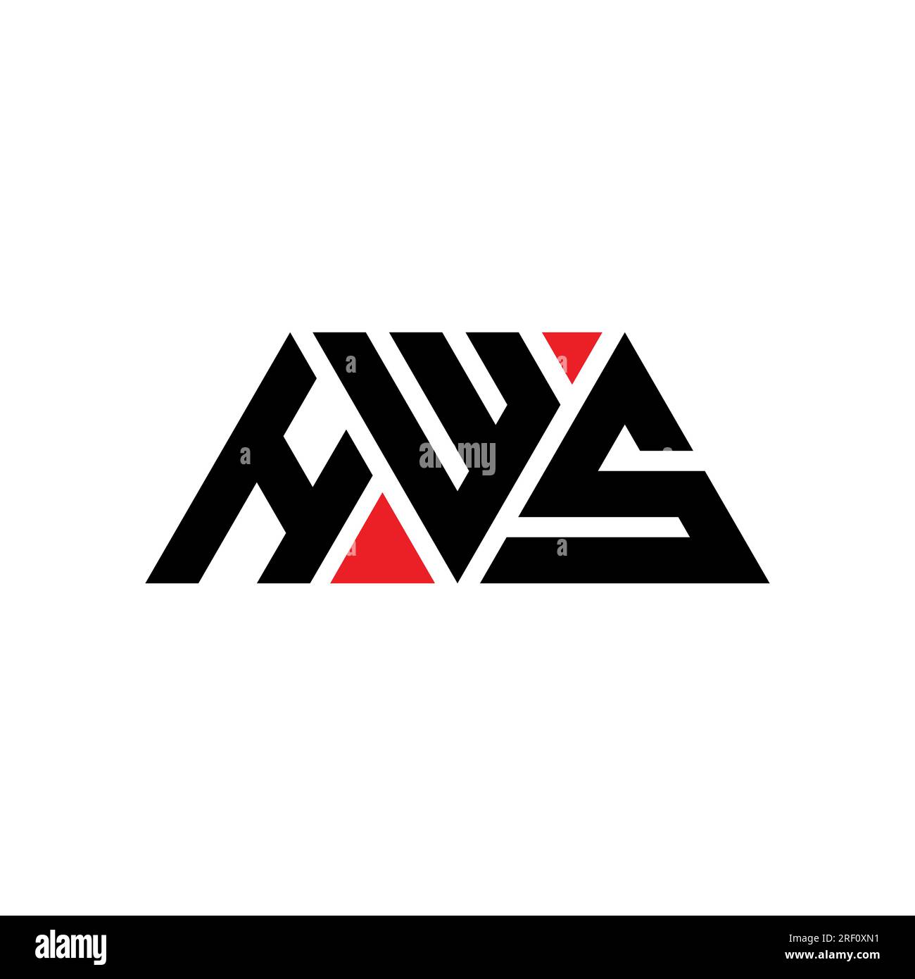 HWS triangle letter logo design with triangle shape. HWS triangle logo ...