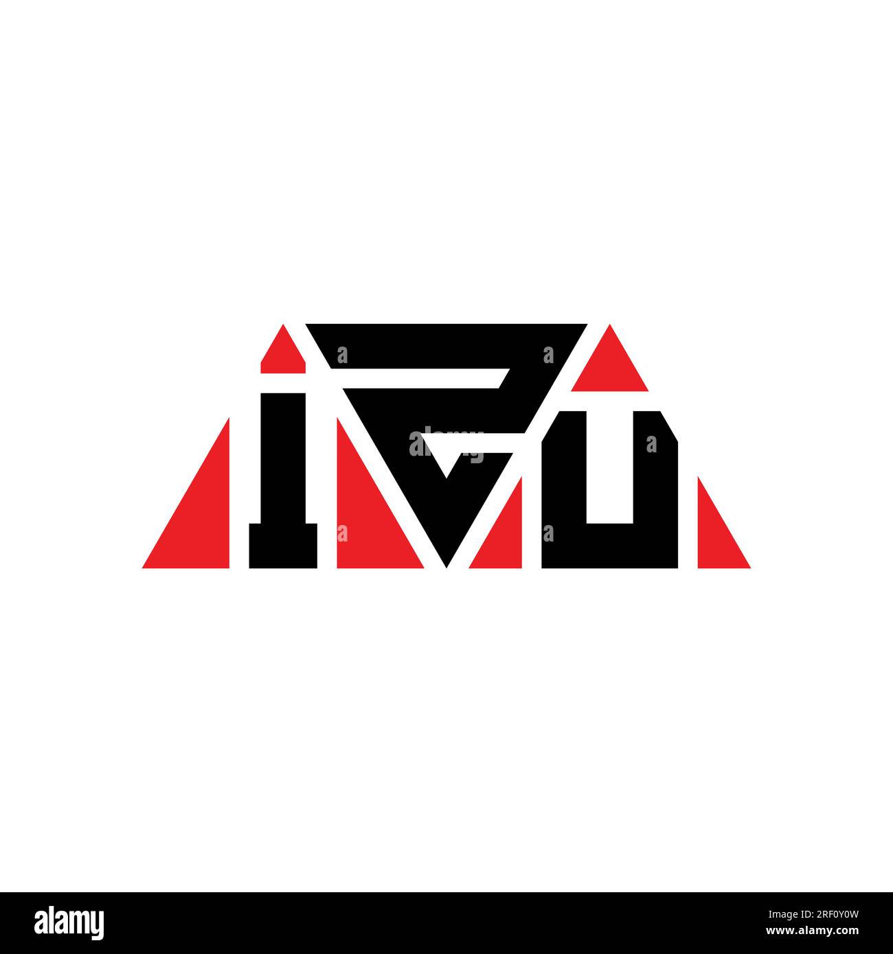 IZU triangle letter logo design with triangle shape. IZU triangle logo ...