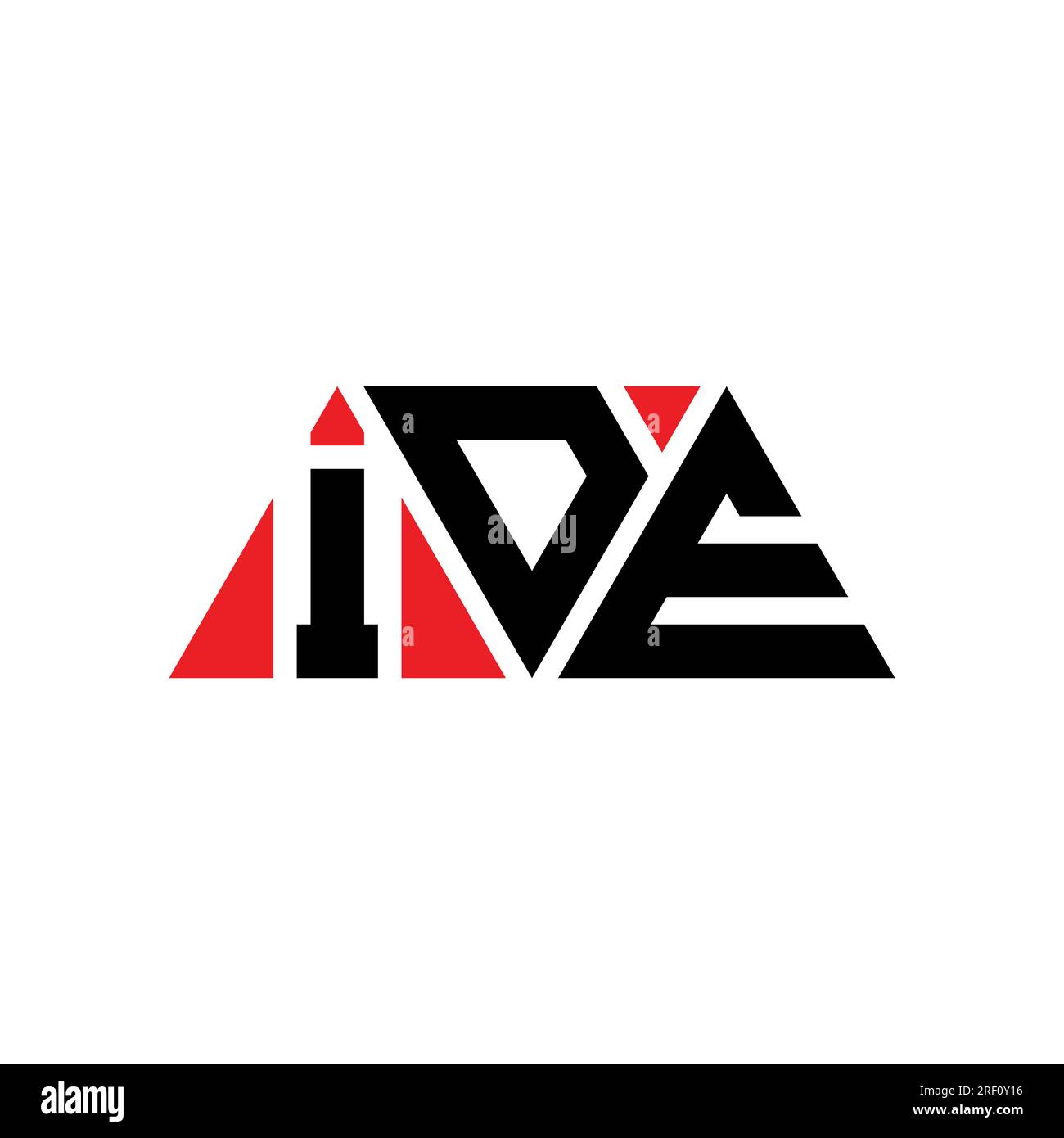 IDE triangle letter logo design with triangle shape. IDE triangle logo ...