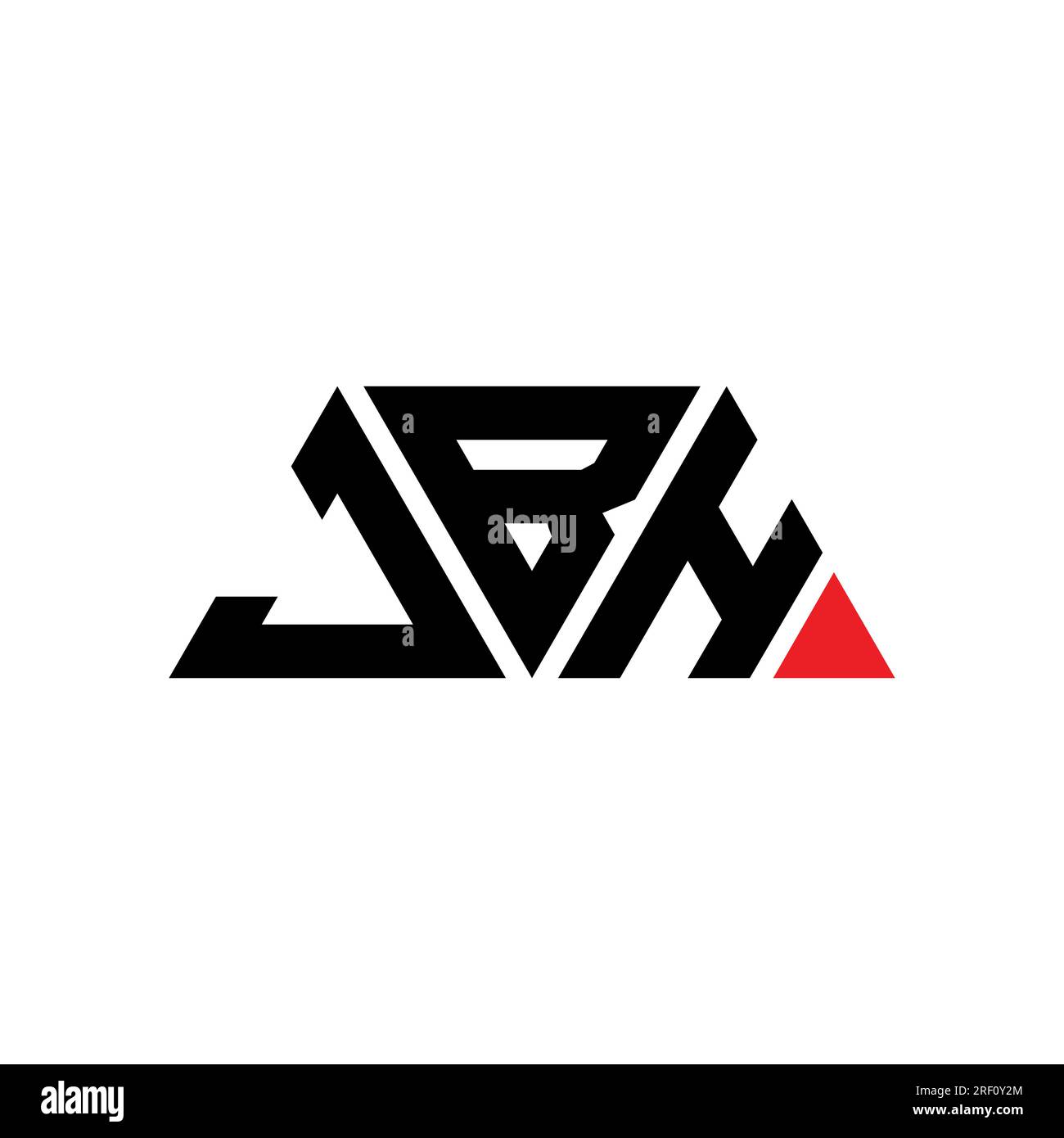 JBH triangle letter logo design with triangle shape. JBH triangle logo ...