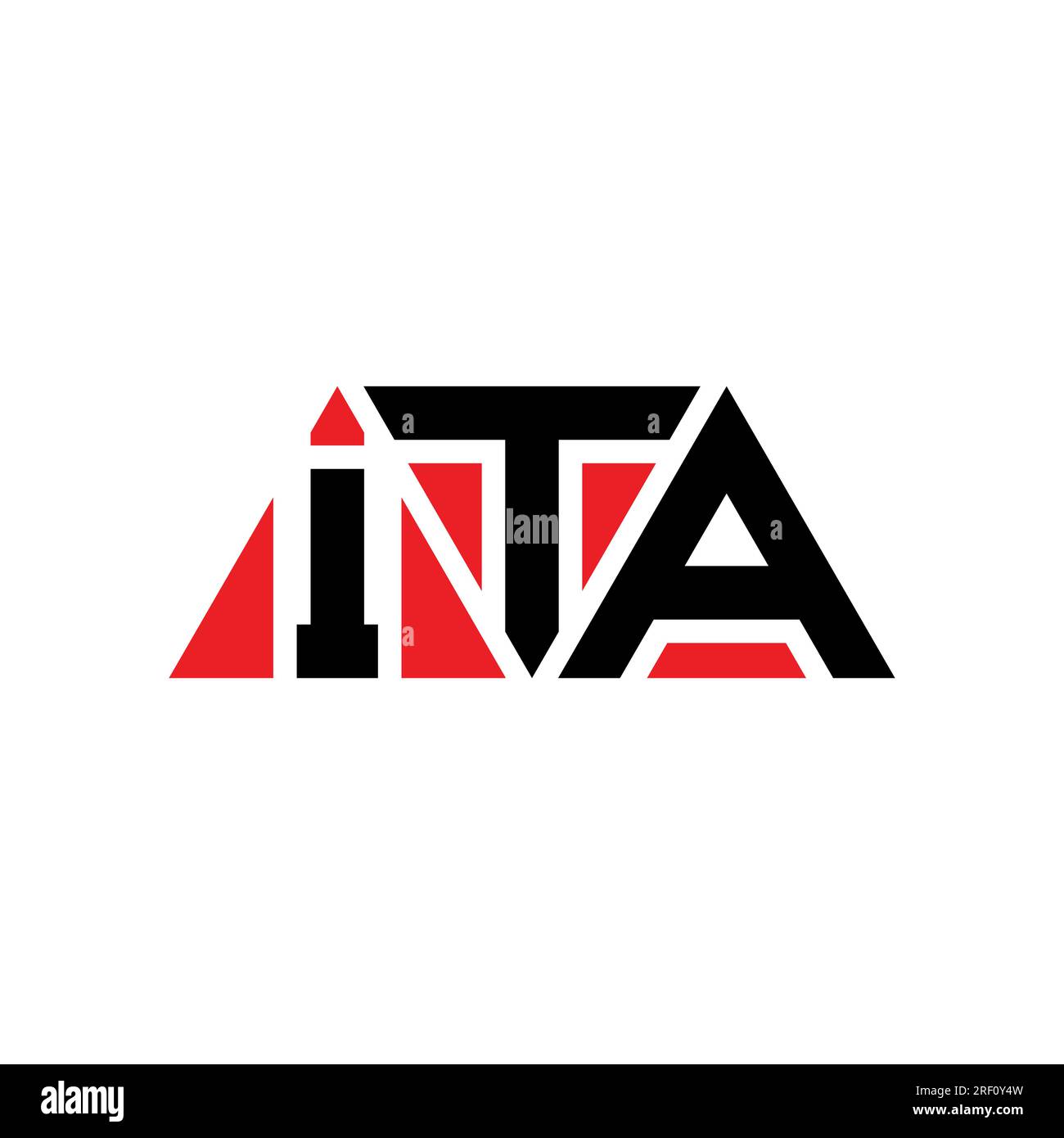 ITA triangle letter logo design with triangle shape. ITA triangle logo ...