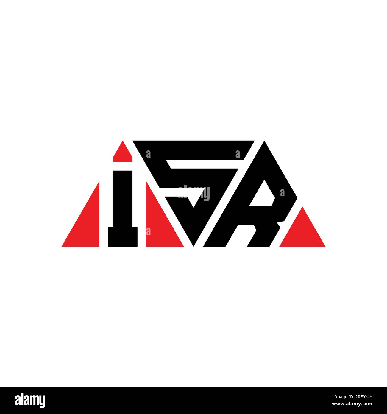 ISR triangle letter logo design with triangle shape. ISR triangle logo ...