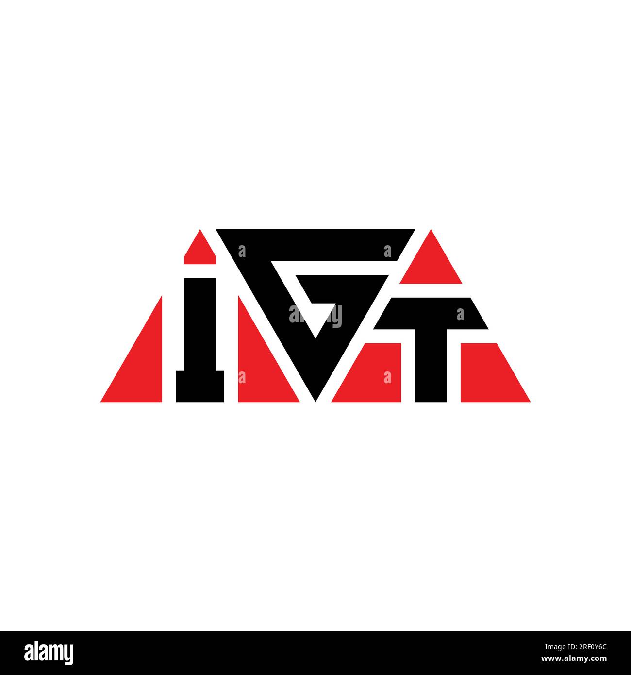 IGT triangle letter logo design with triangle shape. IGT triangle logo ...