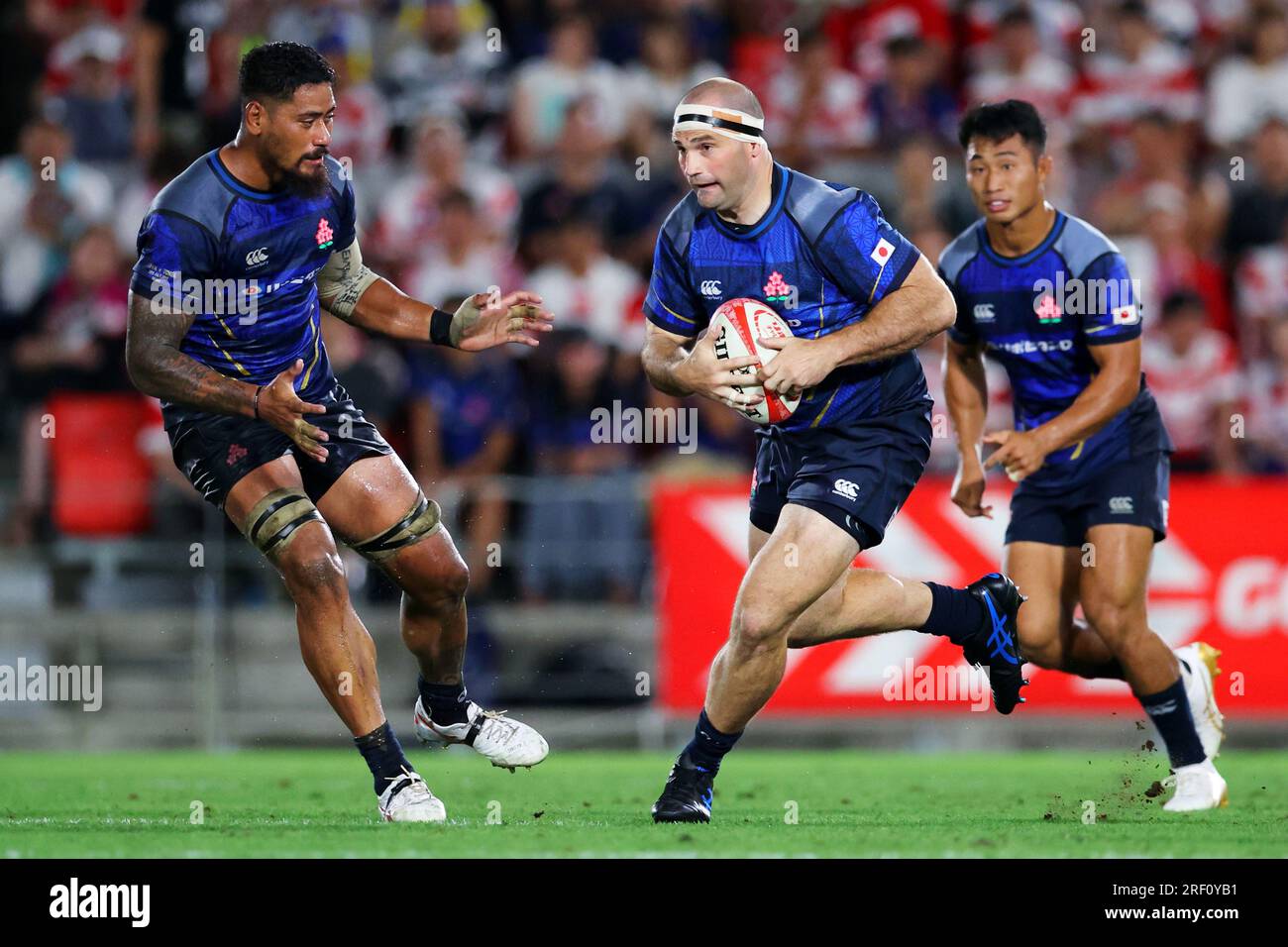 Osaka, Japan. 29th July, 2023. (L-R) Amato Fakatava, Craig Millar (JPN ...