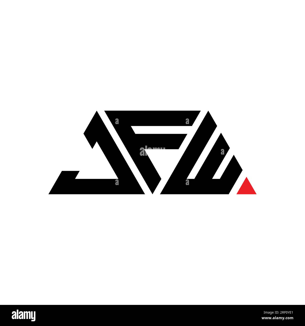 JFW triangle letter logo design with triangle shape. JFW triangle logo ...