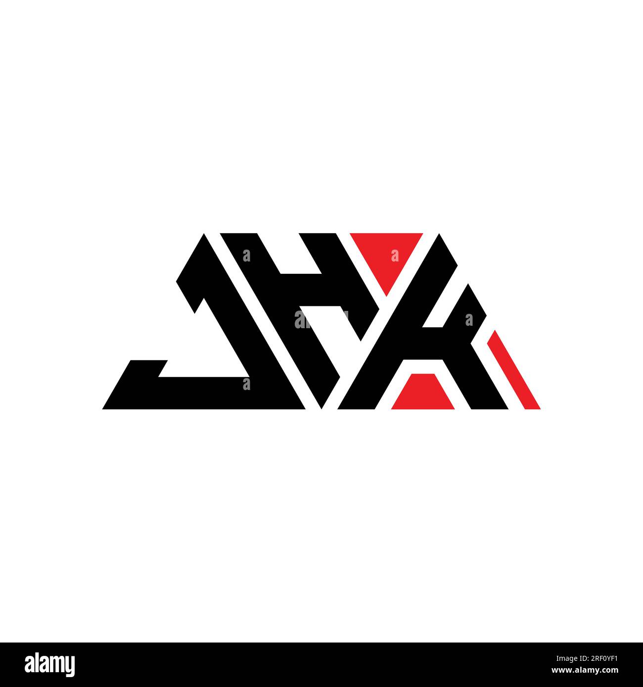 JHK triangle letter logo design with triangle shape. JHK triangle logo ...