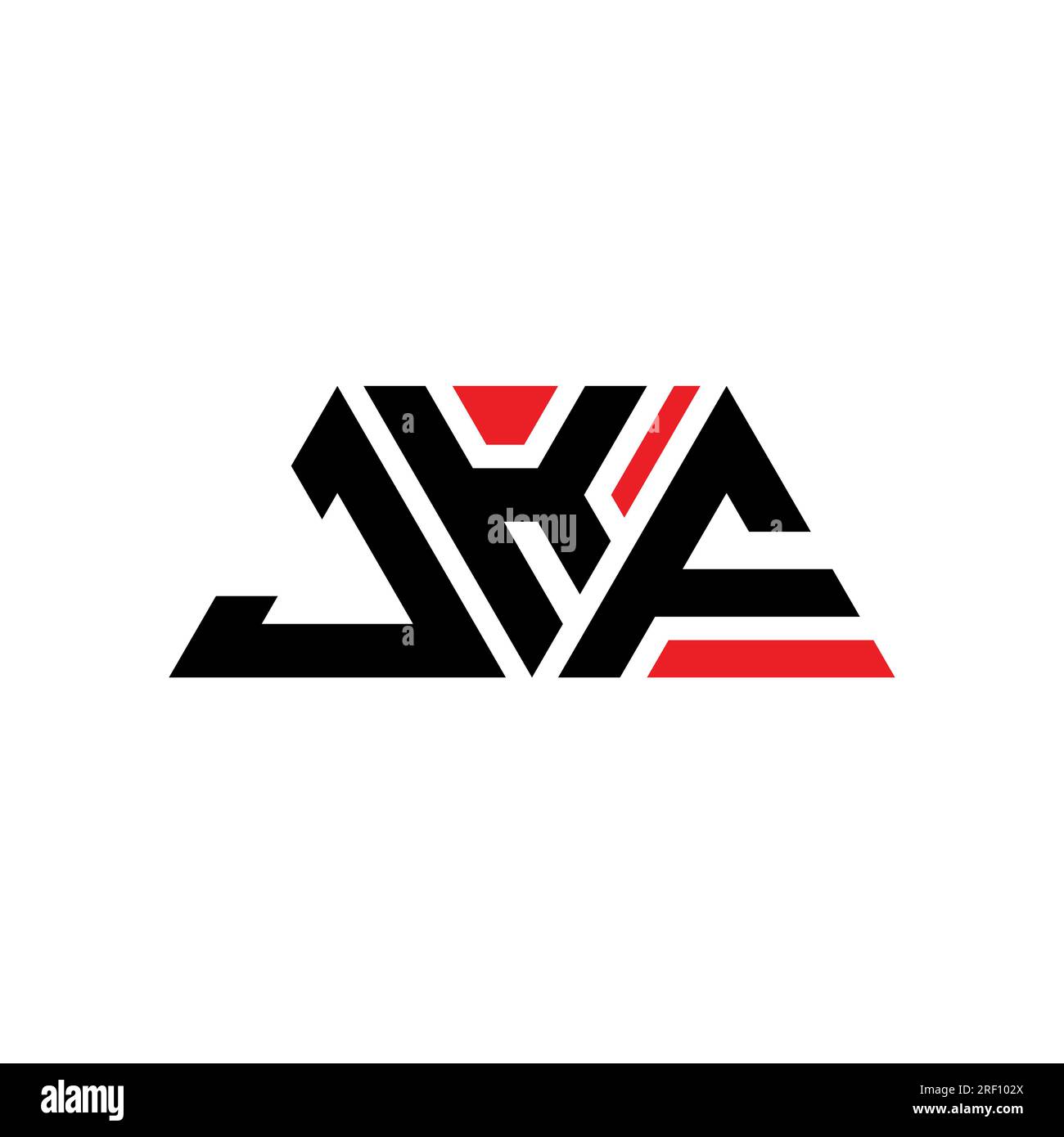 JKF triangle letter logo design with triangle shape. JKF triangle logo ...