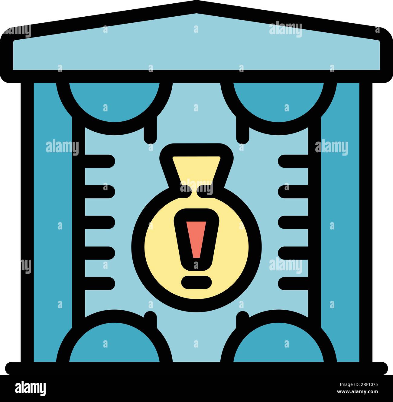 Use disclaimer icon outline vector. Legal document. Law term color flat ...