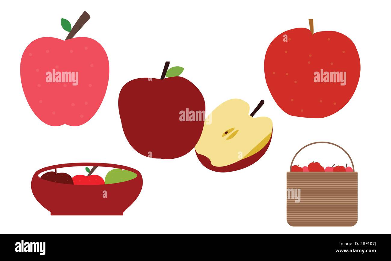 Red apple sticker vector hi-res stock photography and images - Alamy