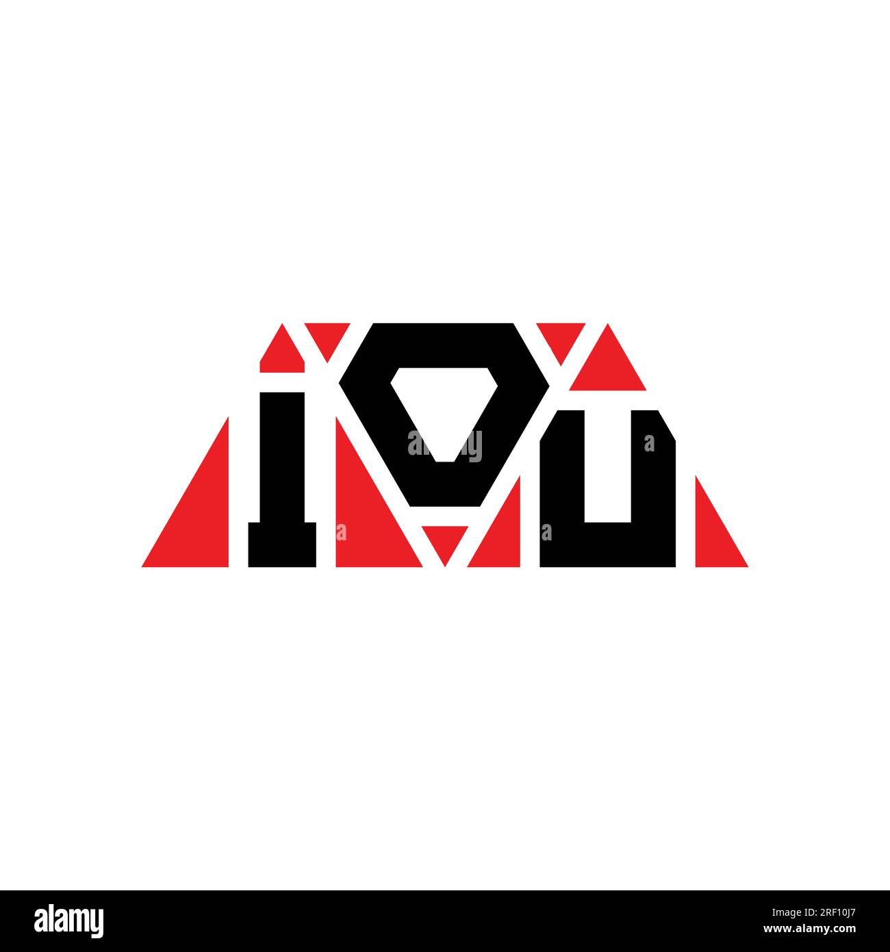 IOU triangle letter logo design with triangle shape. IOU triangle logo ...
