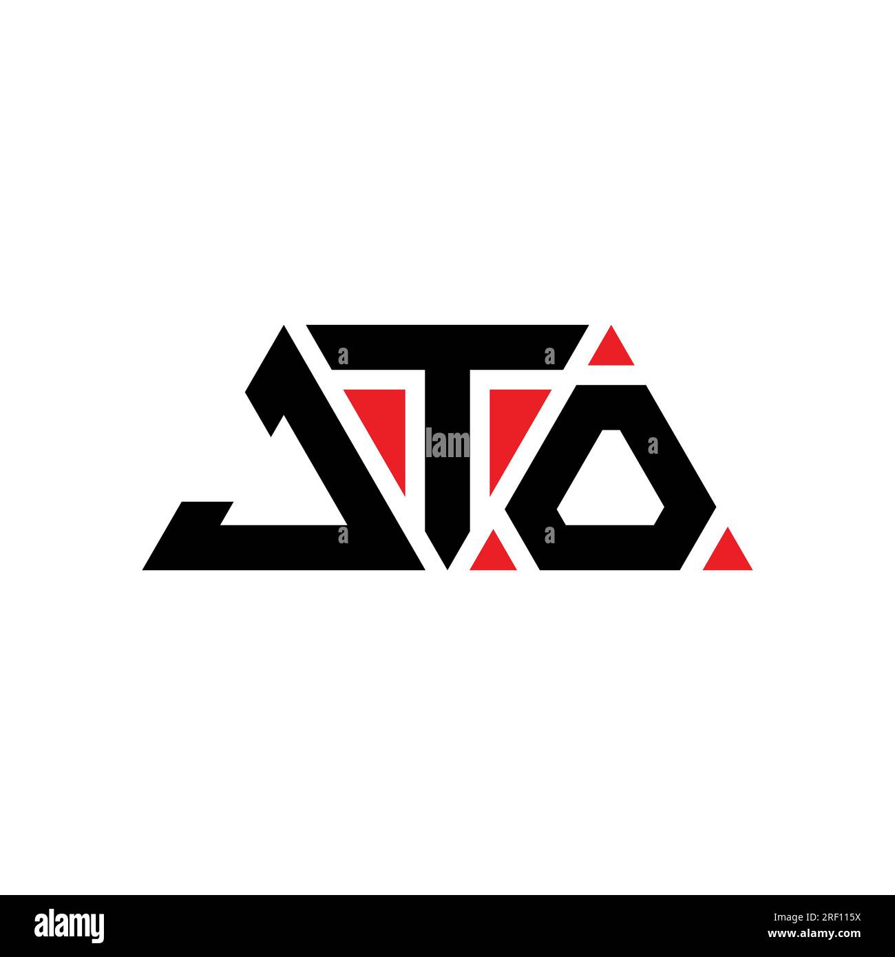 JTO triangle letter logo design with triangle shape. JTO triangle logo ...
