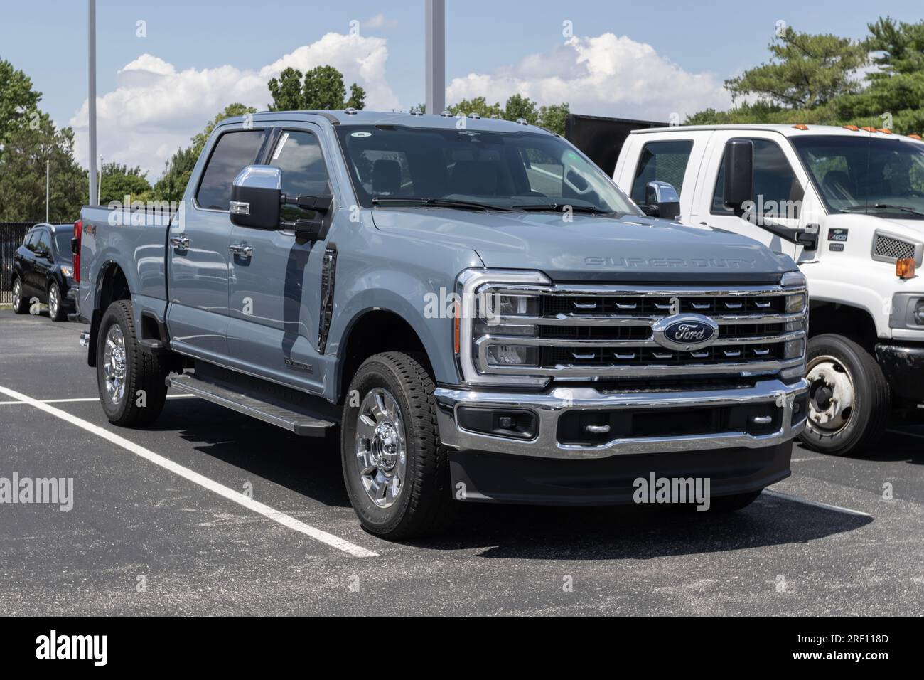 Kokomo - July 30, 2023: Ford F-250 Super Duty Crew Cab display at a ...