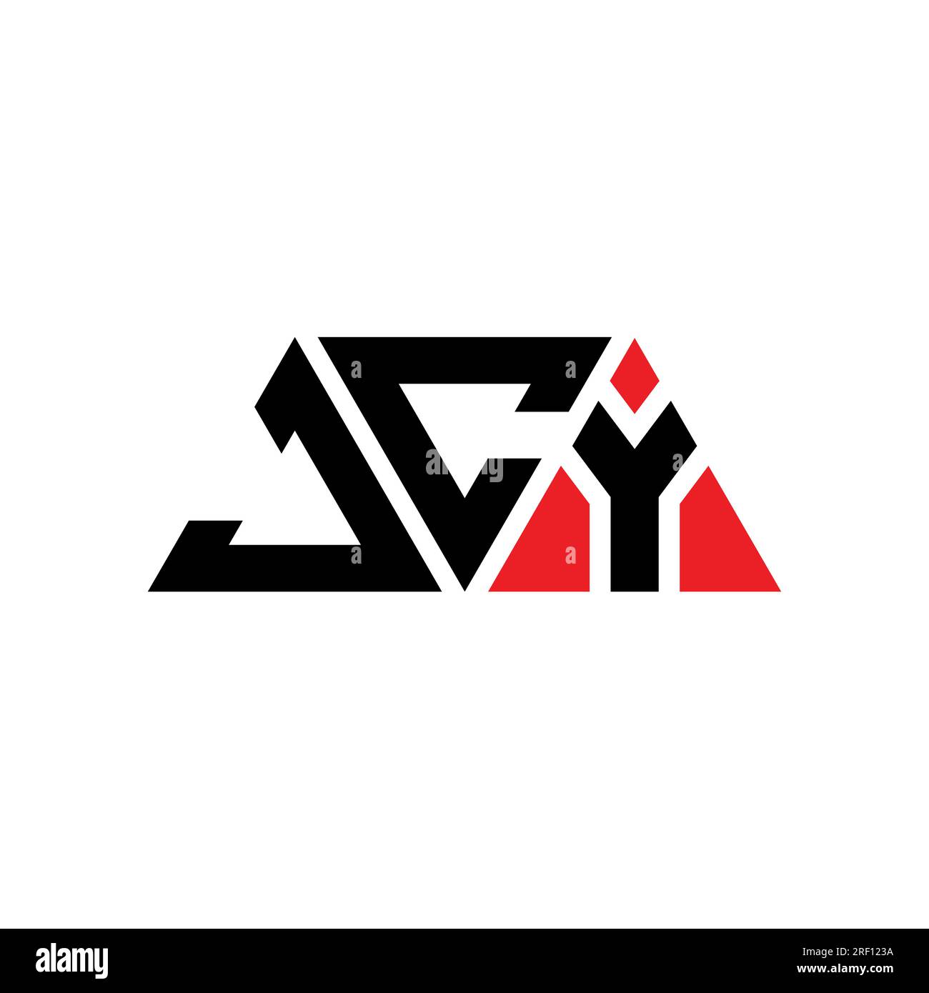 JCY triangle letter logo design with triangle shape. JCY triangle logo ...
