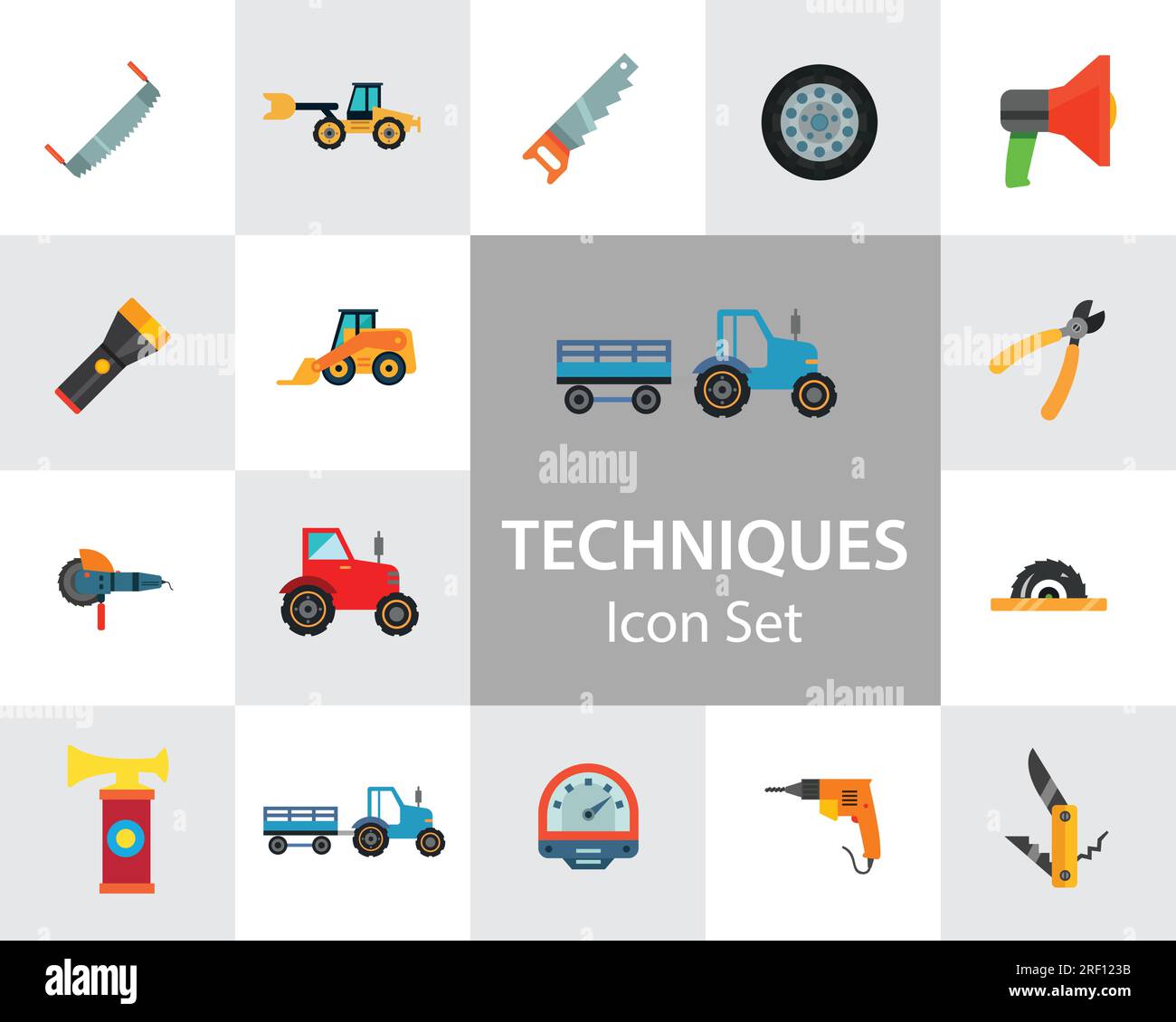 Techniques Icons Set Stock Vector Image & Art - Alamy