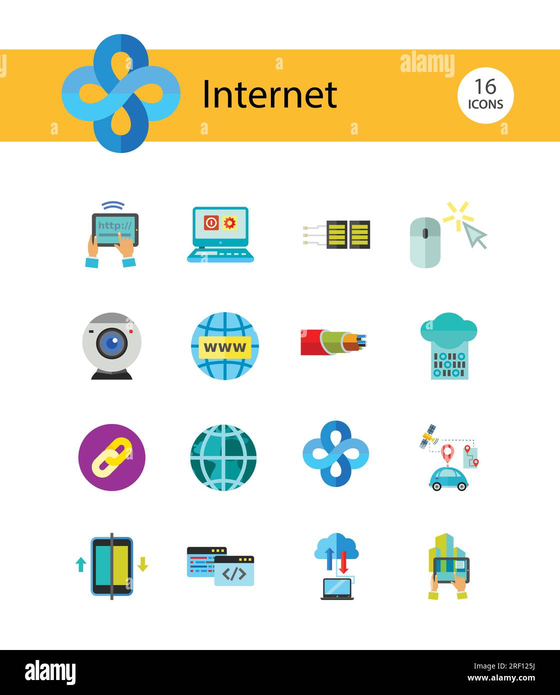 Internet Icon Set Stock Vector Image & Art - Alamy