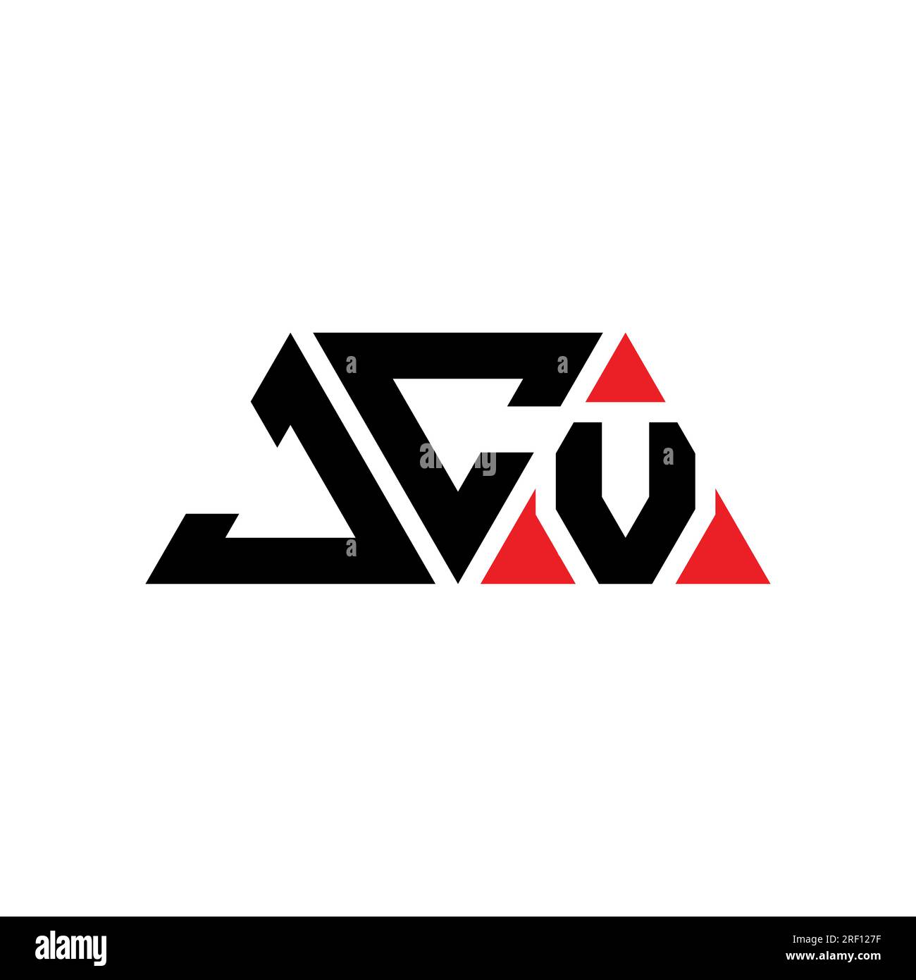JCV triangle letter logo design with triangle shape. JCV triangle logo ...