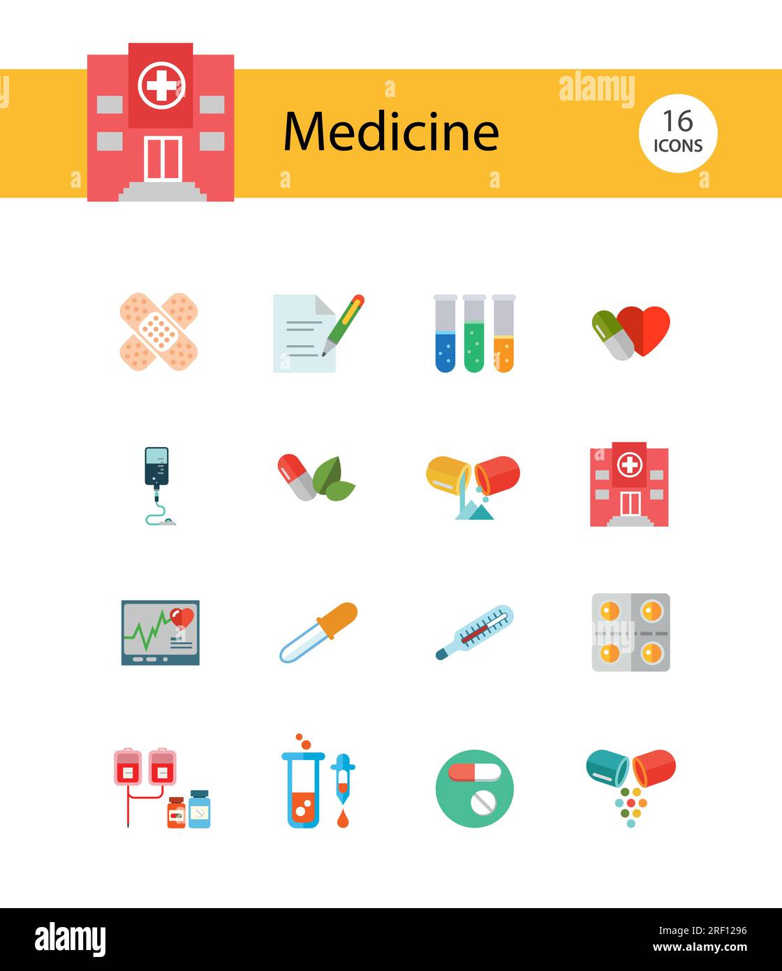 Medicine Icons Set Stock Vector Image & Art - Alamy