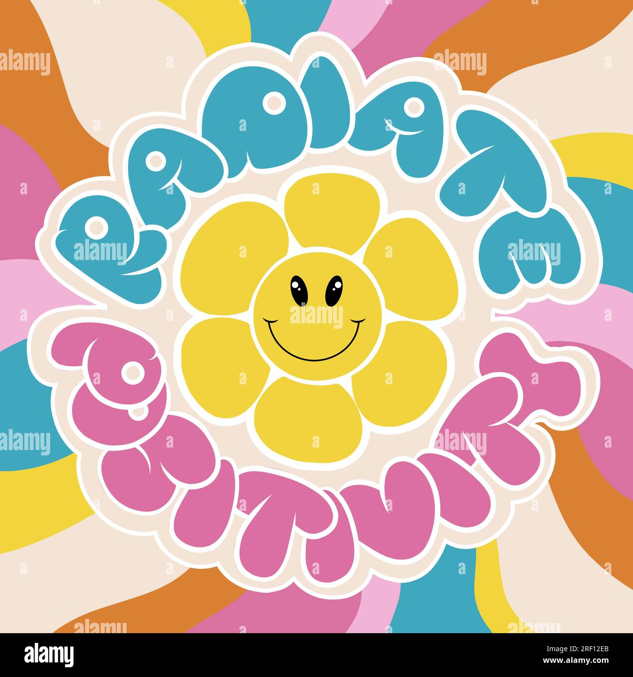 Radiate positivity poster. Motivation phrase Stock Vector Image & Art ...