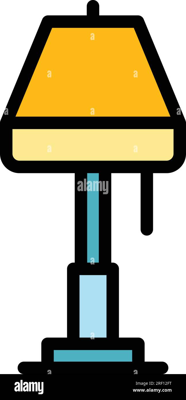 Reading light icon outline vector. Lamp stand. Ceiling chandelier color ...
