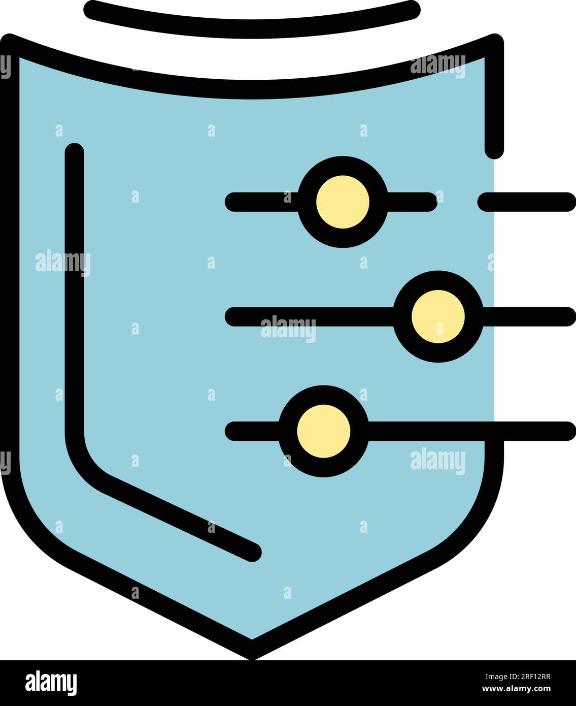 Shield process icon outline vector. Business plan. Risk management ...