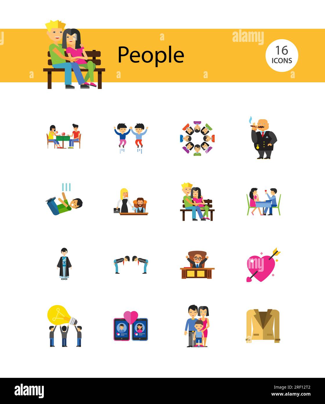 People Icon Set Stock Vector Image & Art - Alamy