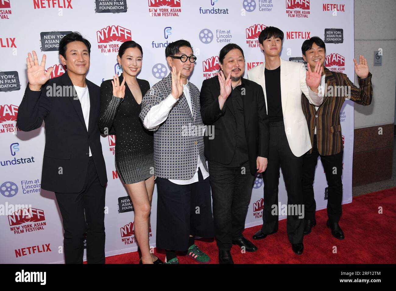 New York, USA. 30th July, 2023. Lee Sun-kyun, Lee Hanee, Lee Won-suk ...