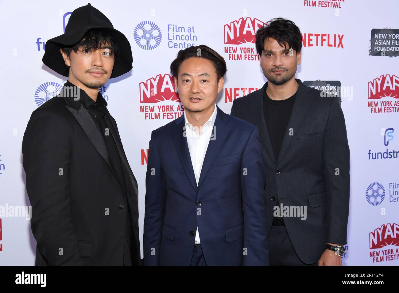 New York, USA. 30th July, 2023. Takumi Saitoh, Yosuke Nakamura and Anshul Chauhan attending the ...