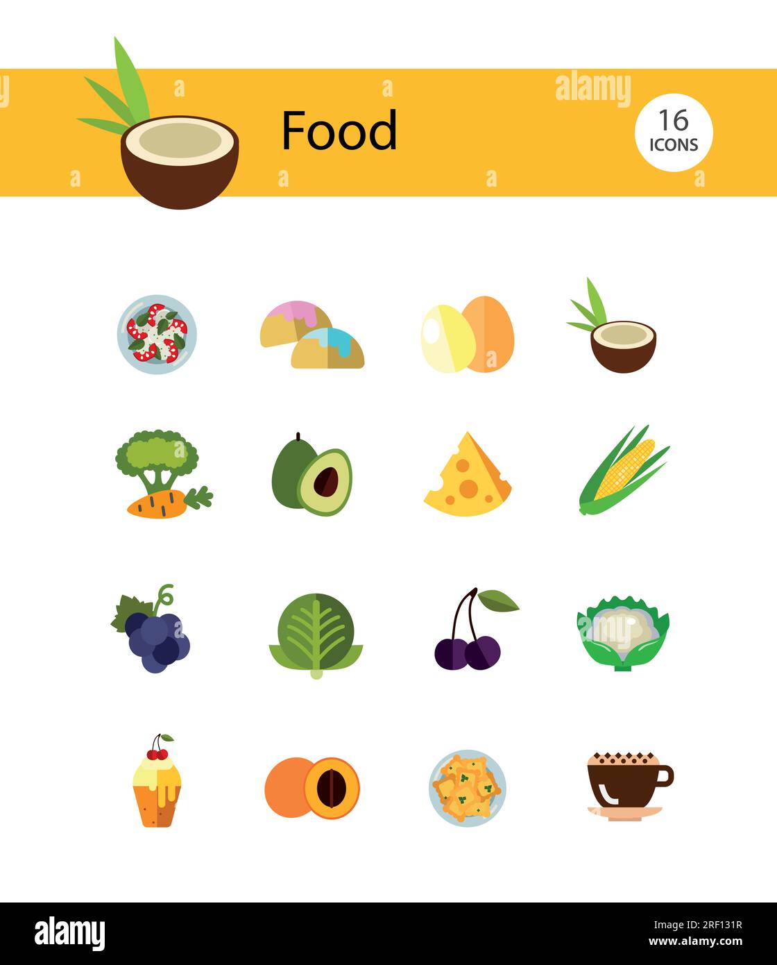 Food icons set Stock Vector Image & Art - Alamy