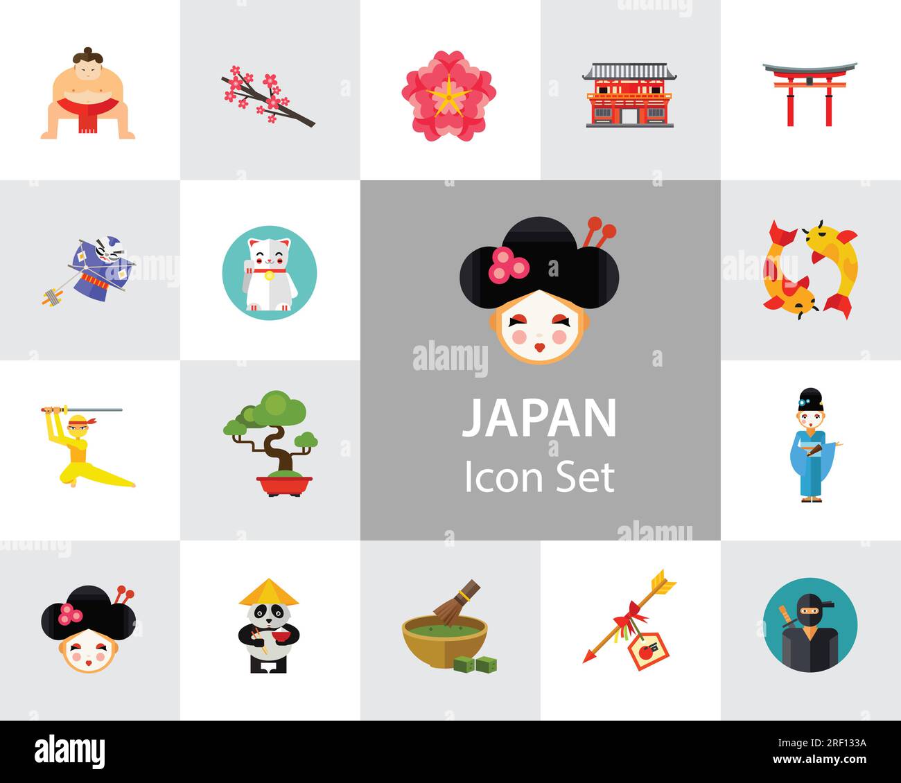 Japan Icon Set Stock Vector Image & Art - Alamy