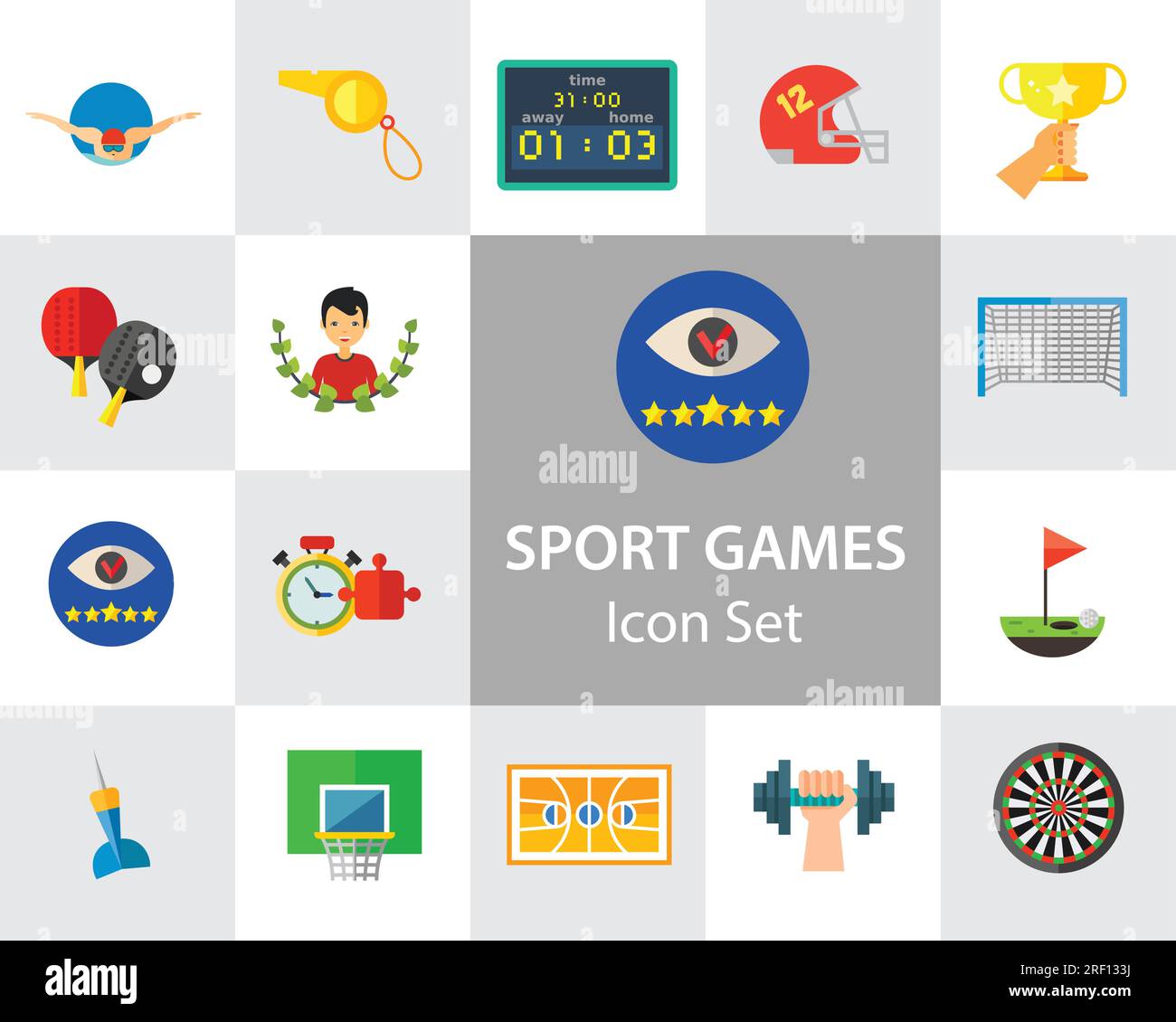 Sport Games Icon Set Stock Vector Image & Art - Alamy