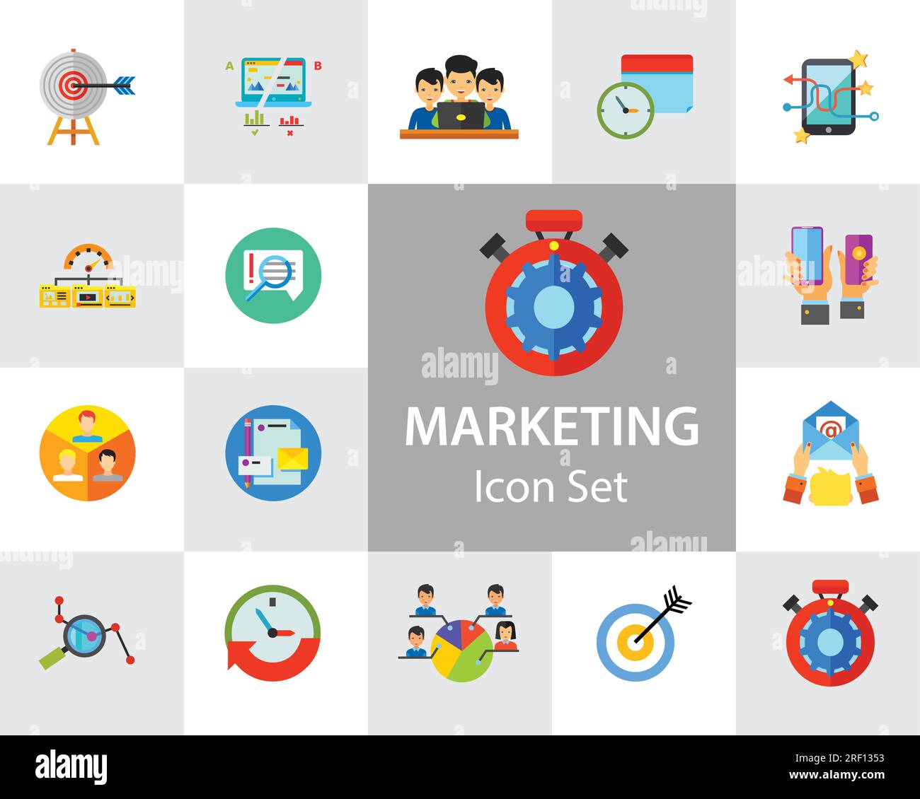 Marketing Icon Set Stock Vector Image & Art - Alamy