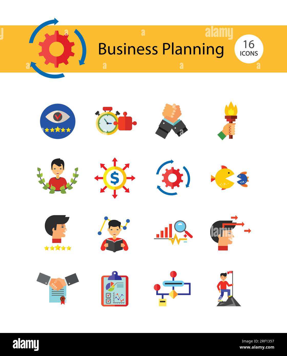 Business Planning Icon Set Stock Vector Image & Art - Alamy