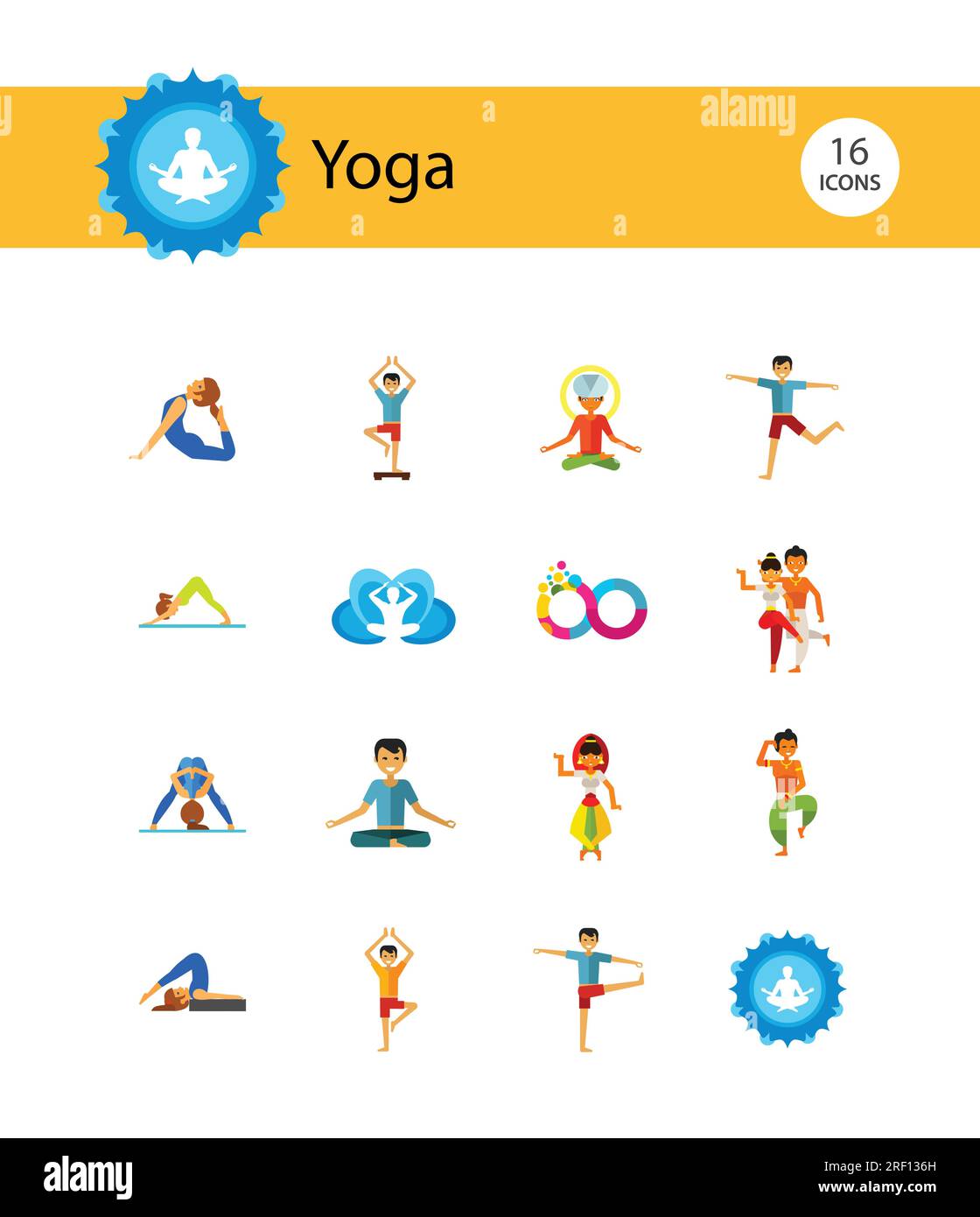 Yoga Icon Set Stock Vector Image & Art - Alamy