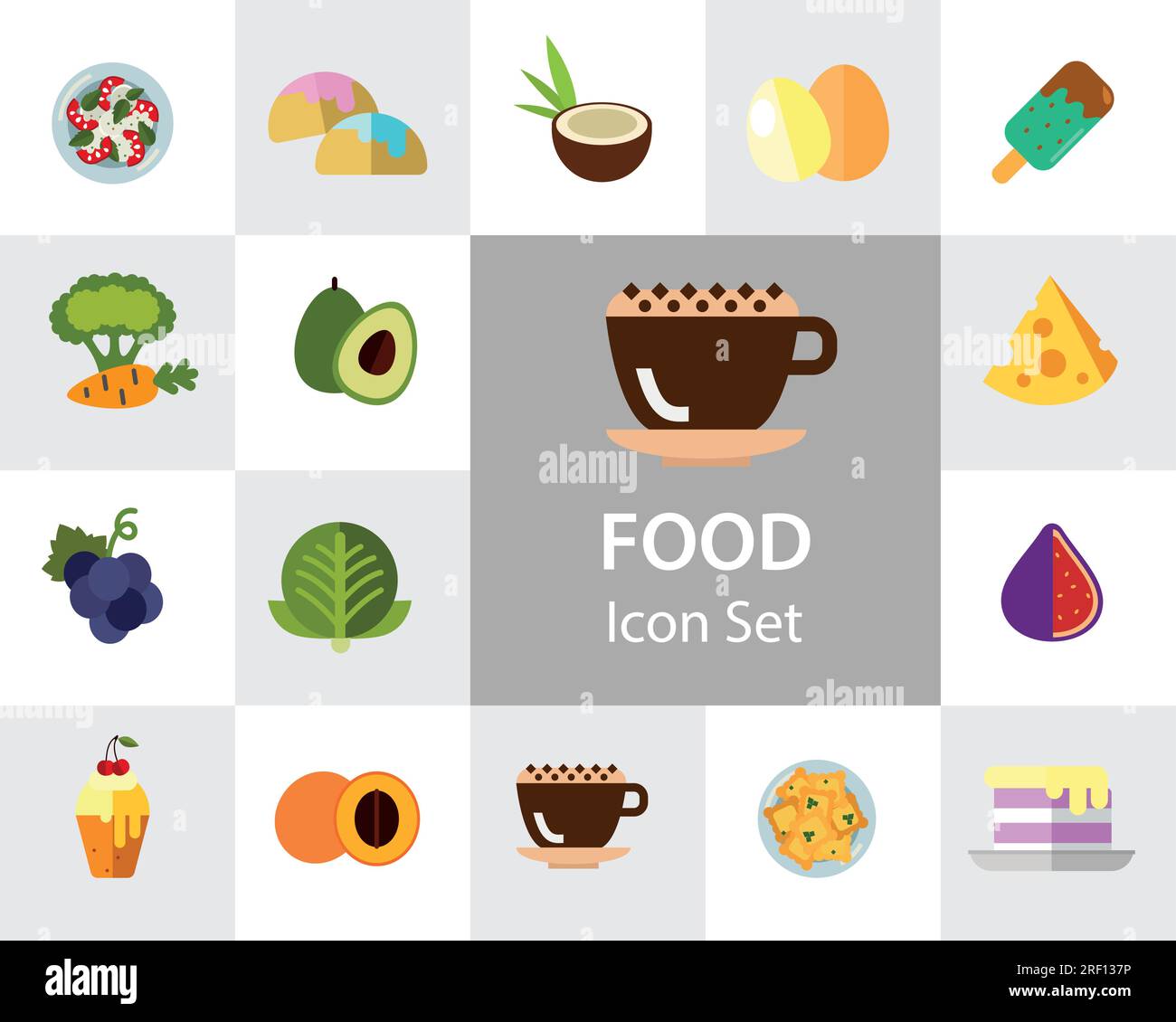 Food icons set Stock Vector Image & Art - Alamy