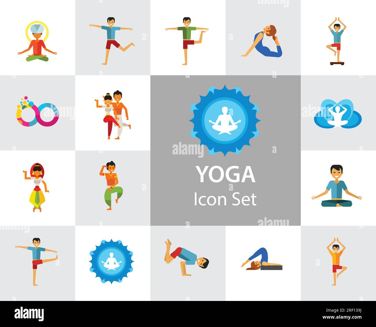 Yoga Icon Set Stock Vector Image & Art - Alamy