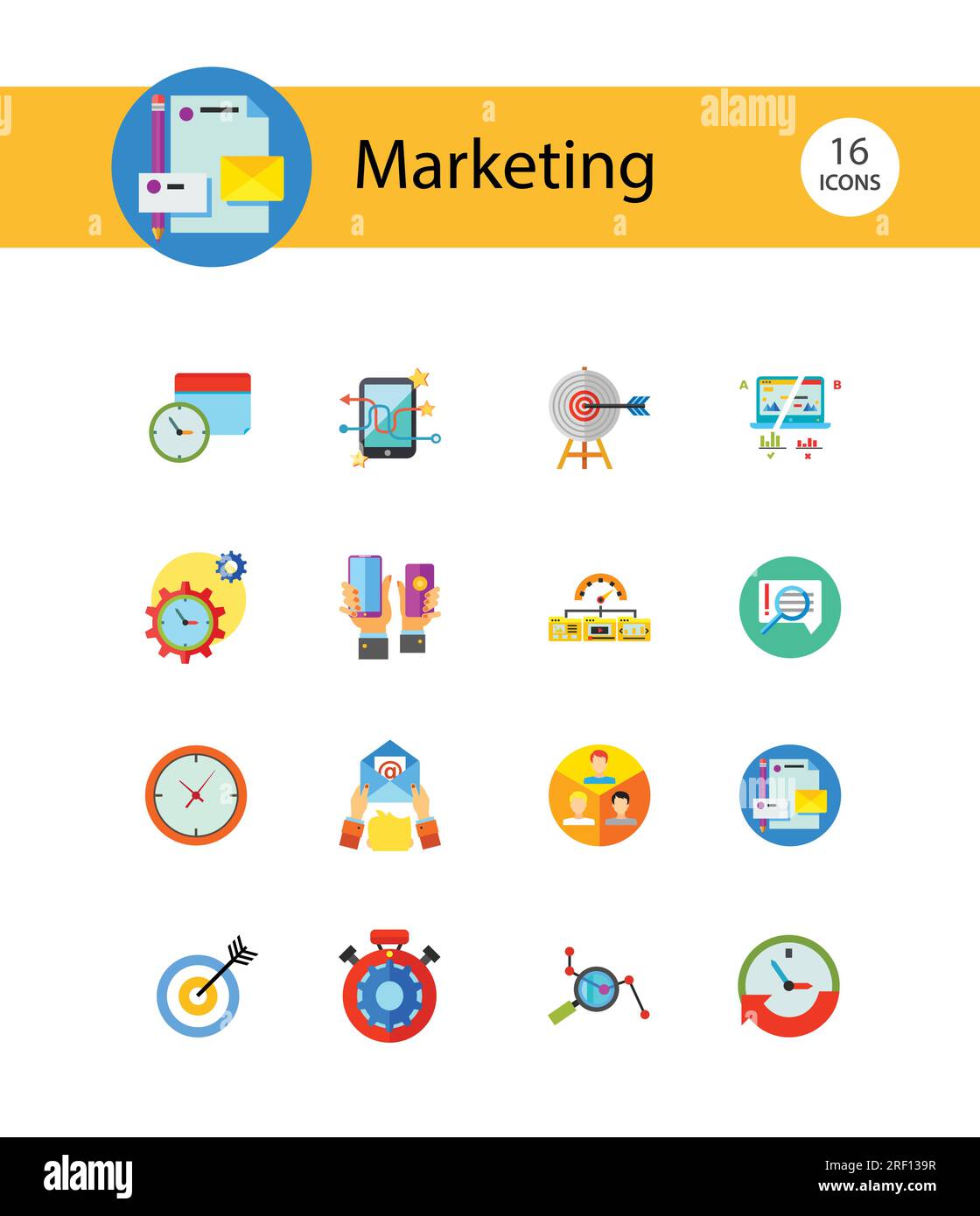 Marketing Icon Set Stock Vector Image & Art - Alamy
