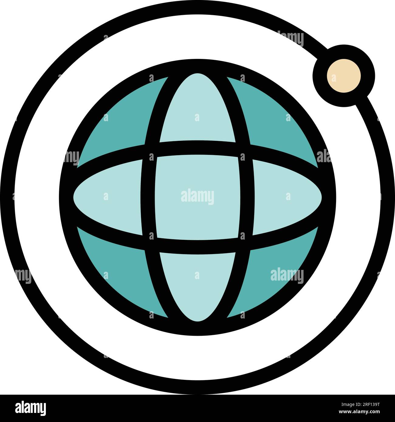 Time zone icon outline vector. World clock. International map color ...
