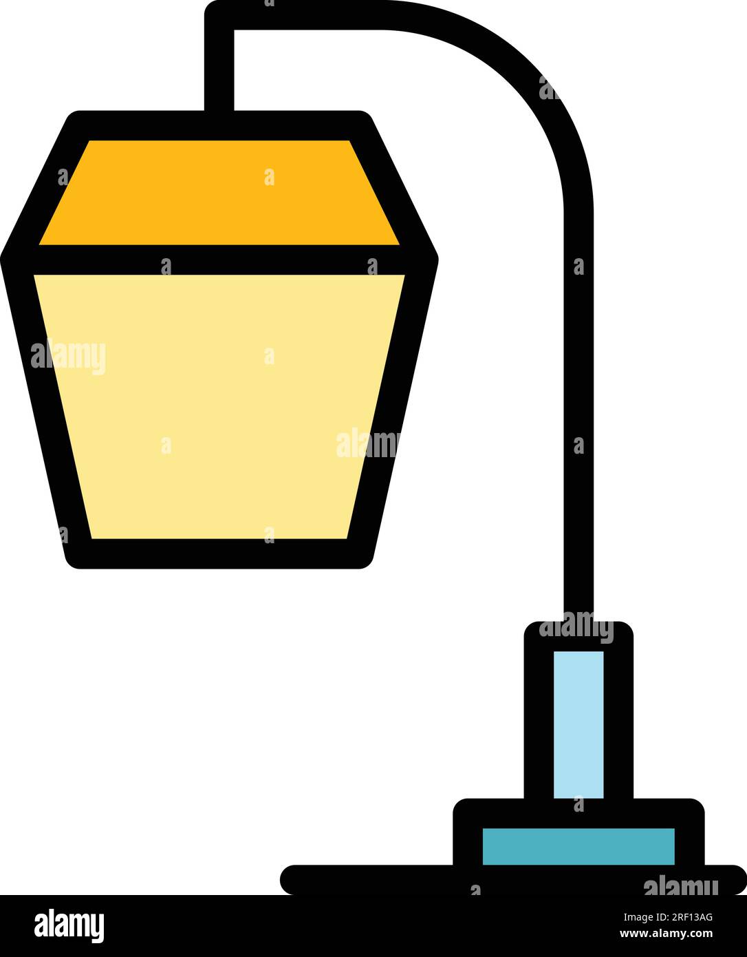 Led lamp icon outline vector. Home light. Modern office color flat ...