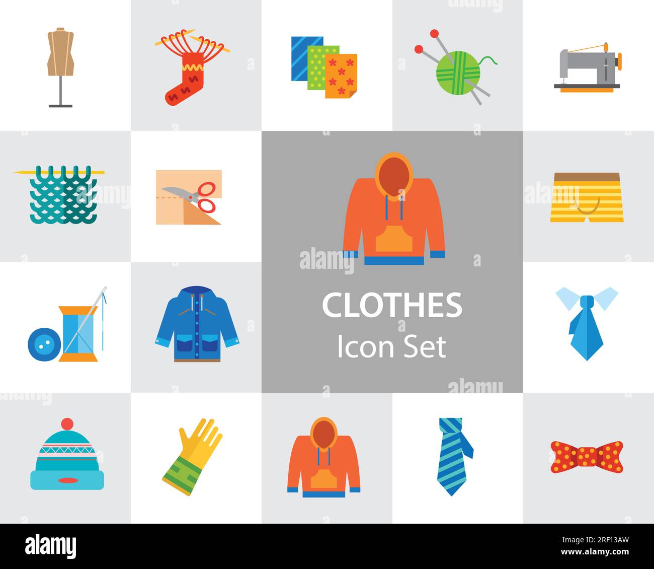 Clothes Icons Set Stock Vector Image & Art - Alamy