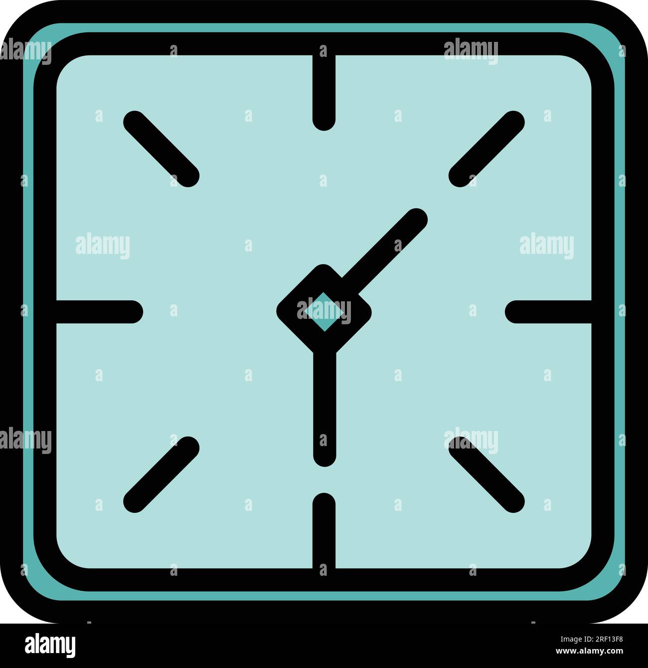 Wall clock icon outline vector. Time zone. Local time color flat Stock ...