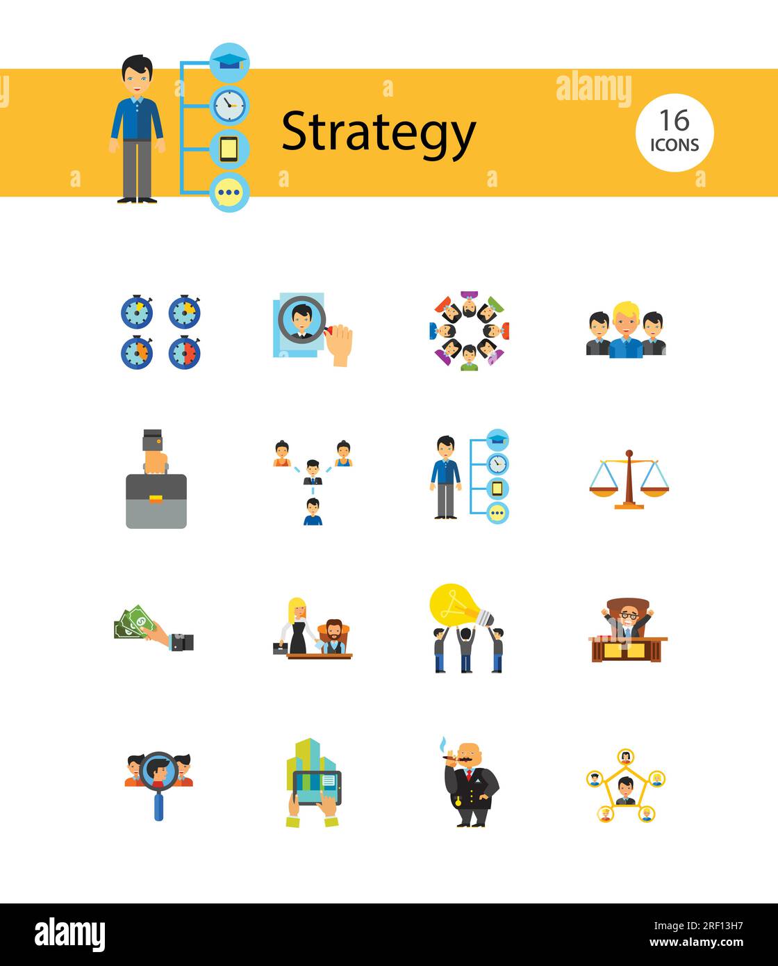 Strategy Icon Set Stock Vector Image & Art - Alamy